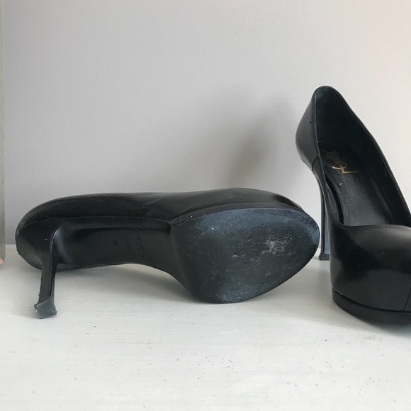 Yves Saint Laurent | Shoes | Ysl Textured Black Leather Pumps | Poshmark